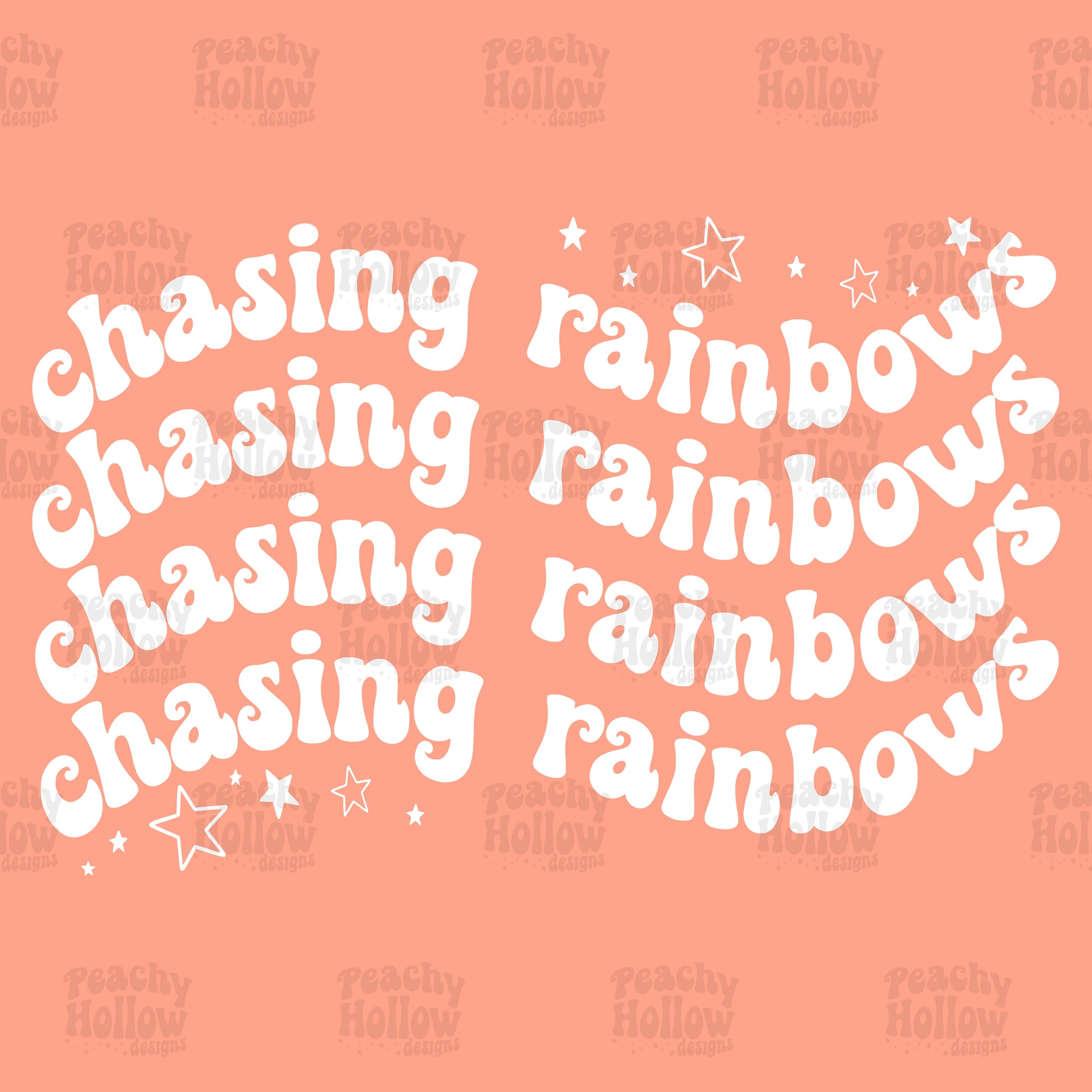 Chasing Rainbows Stacked PNG Print File for Sublimation or Print Summer ...