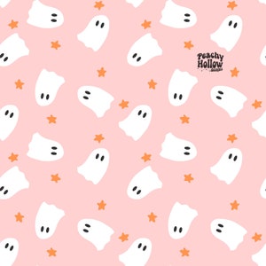 Seamless Halloween Pattern, Seamless Boho Rainbow Ghost Pattern ...