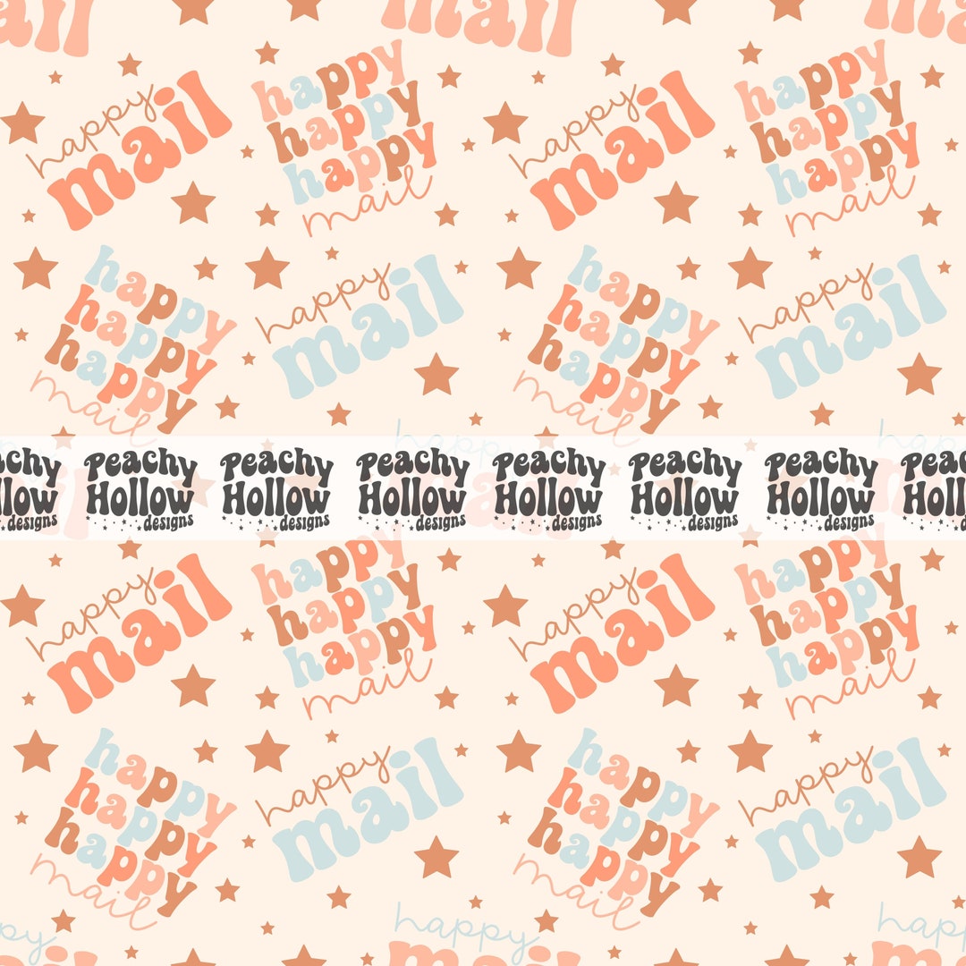 Happy Mail Seamless Pattern Repeating Patterns Digital Downloads ...