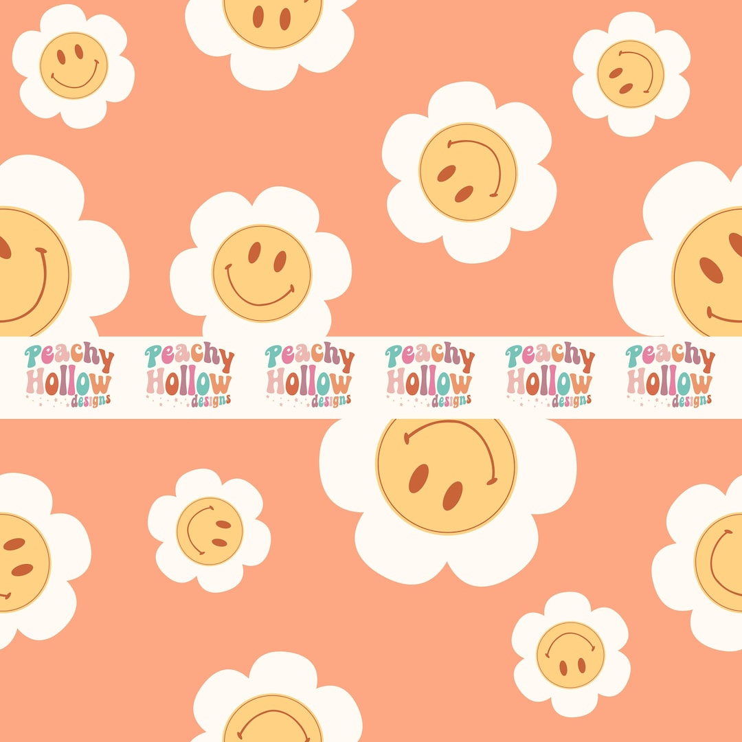Retro Smiley Seamless Pattern Background Paper Repeating Patterns ...