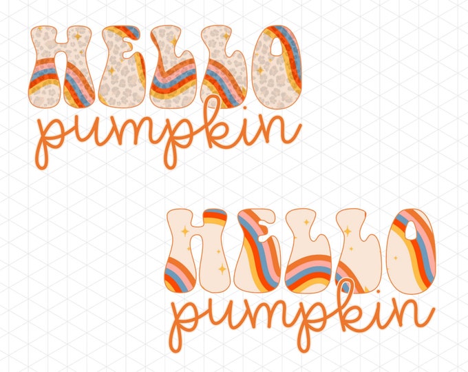 Hello Pumpkin PNG Print File for Sublimation Fall - Etsy