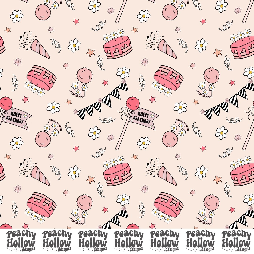 Seamless Hippie File Party Pattern Doodle Birthday Party - Etsy