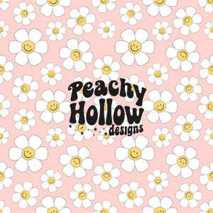 Seamless Smiley Daisy Pattern Background Paper Repeating Patterns ...