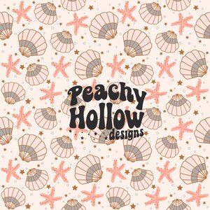 Seamless Summer Pattern File Seamless Beach Shell Seamless Summer Boho ...