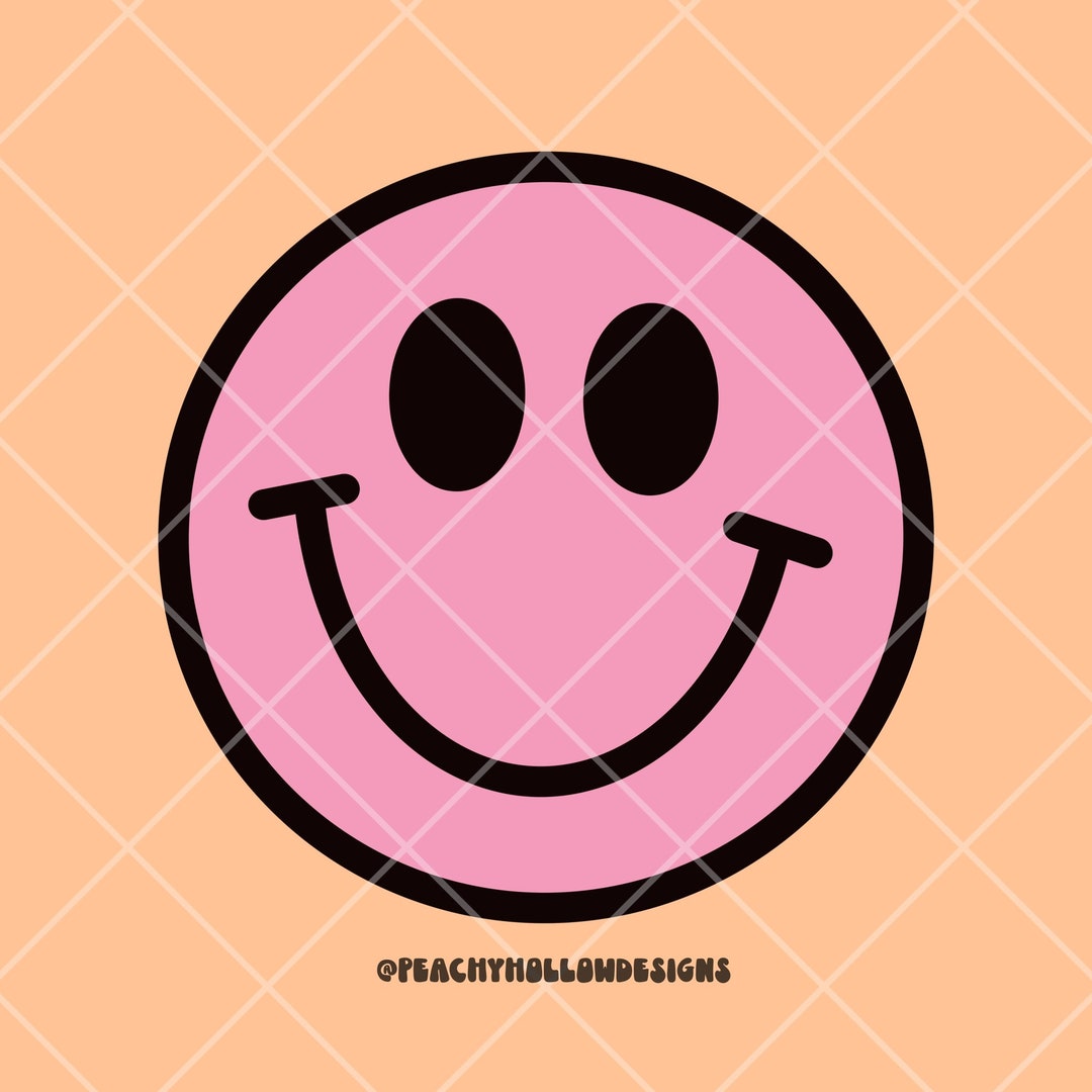 5 Smiley Face Png Designs for Sublimation, Sublimation Designs, Retro ...
