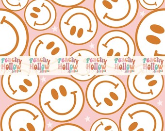 Seamless Smiley Face Checkered Pattern Repeating Patterns - Etsy