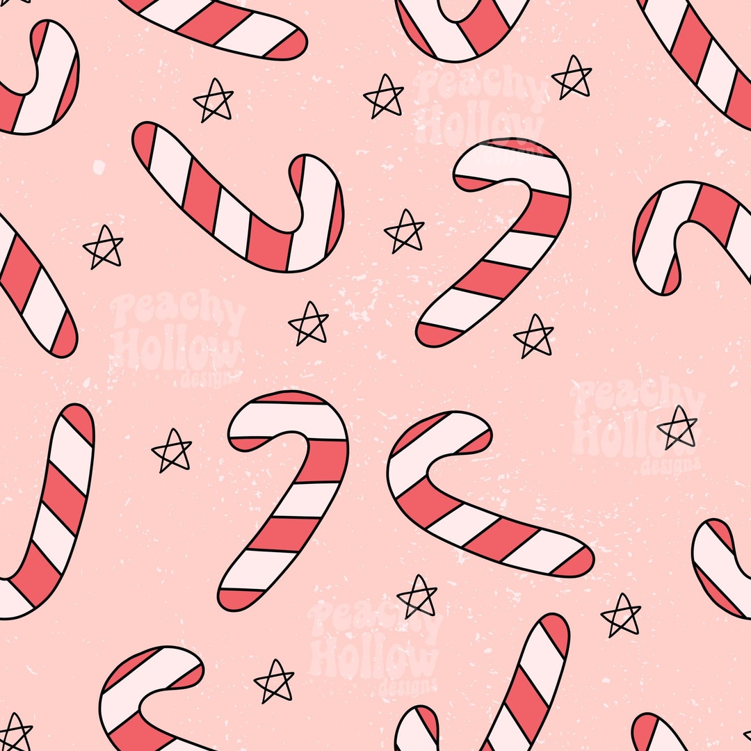 Candy Cane Seamless Pattern for Fabrics and Wallpapers Candy Cane ...