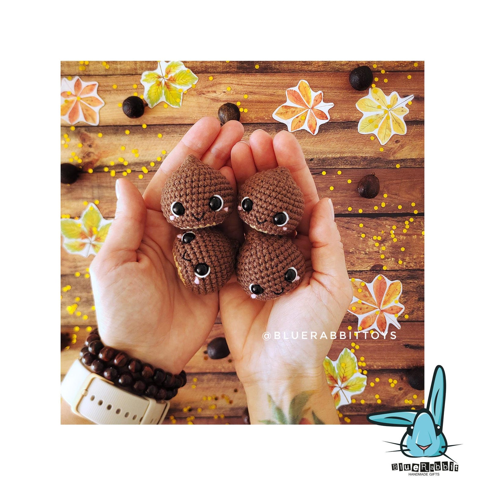 Amigurumi Chestnut Crochet Pattern – Baby Toy, Autumn Decor (PDF ...