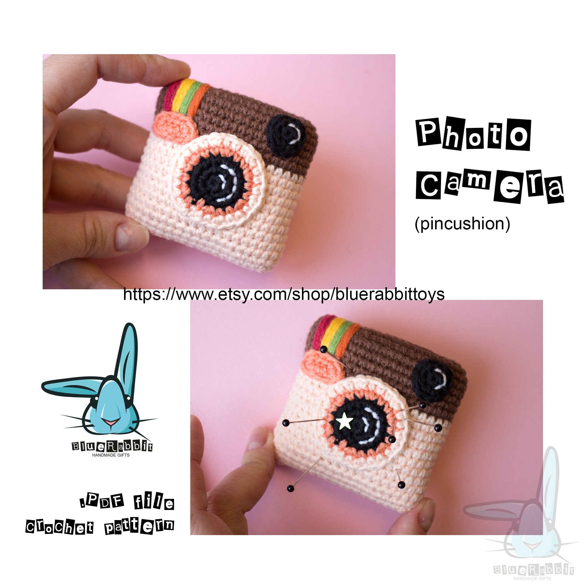 Amigurumi Photo Camera Crochet Pattern. Pincushion. Languages: | Etsy