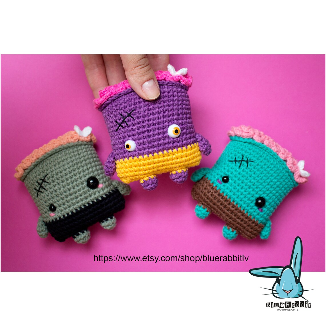 Amigurumi Zombie Crochet Pattern: Pocket Monster, Halloween (PDF ...