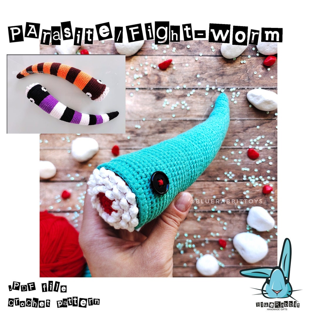 Amigurumi Parasite Crochet Pattern. Fight Worm, Sand Worm, DIY Creepy ...