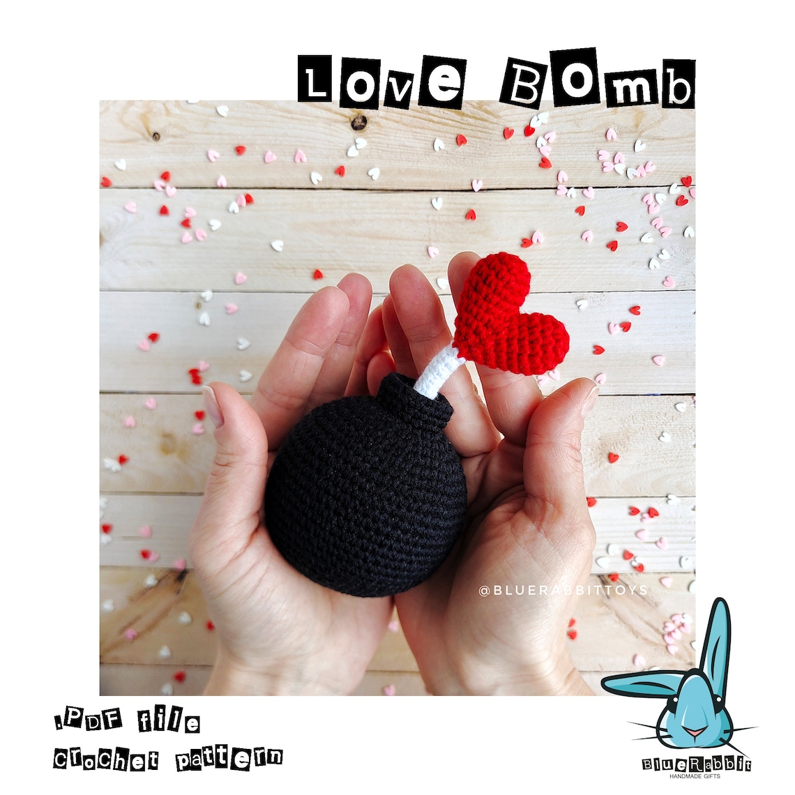 Amigurumi Love Bomb Crochet Pattern. Crochet Bomb. | Etsy
