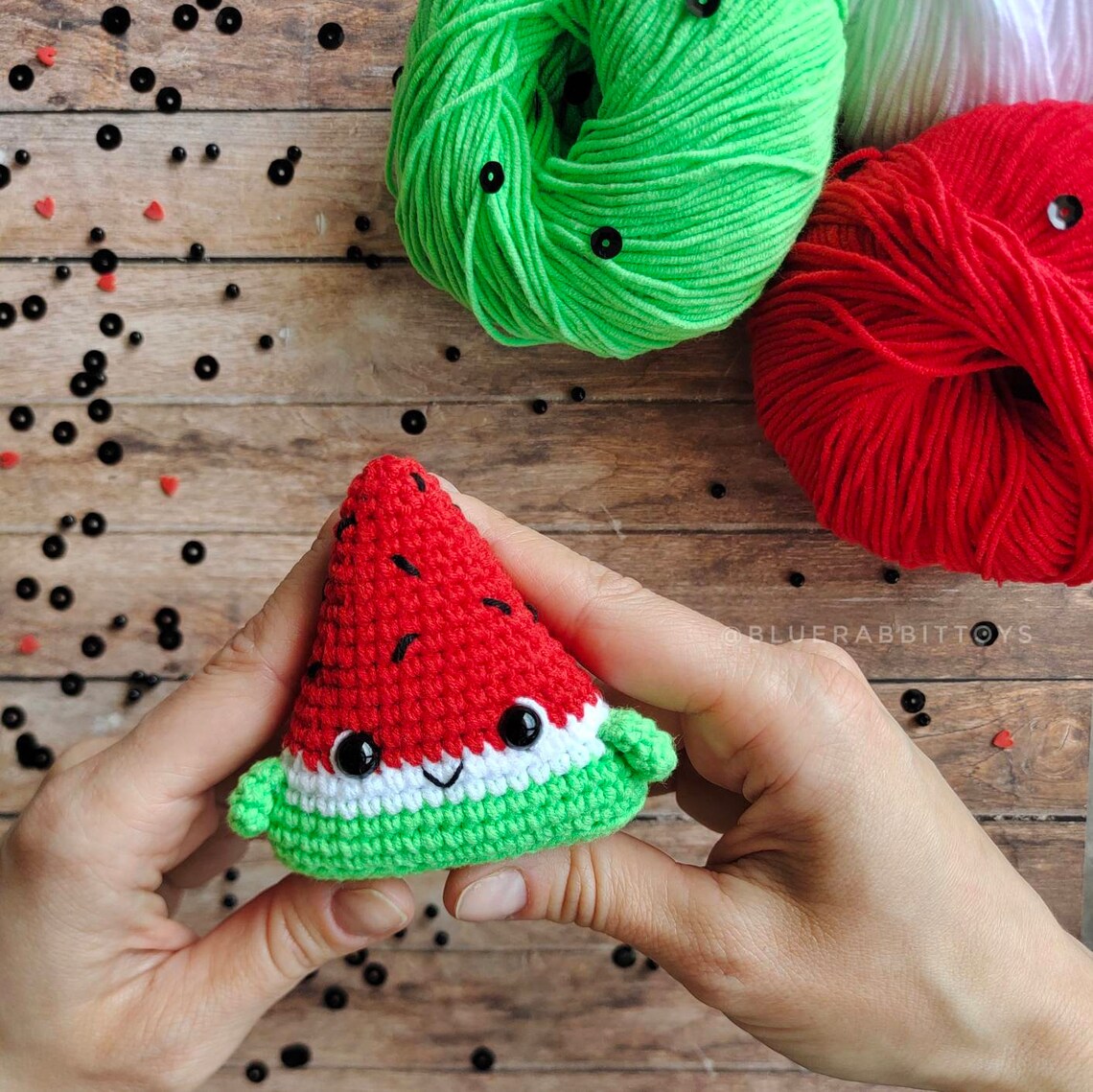 Amigurumi Watermelon Slice Crochet Pattern. Languages: | Etsy