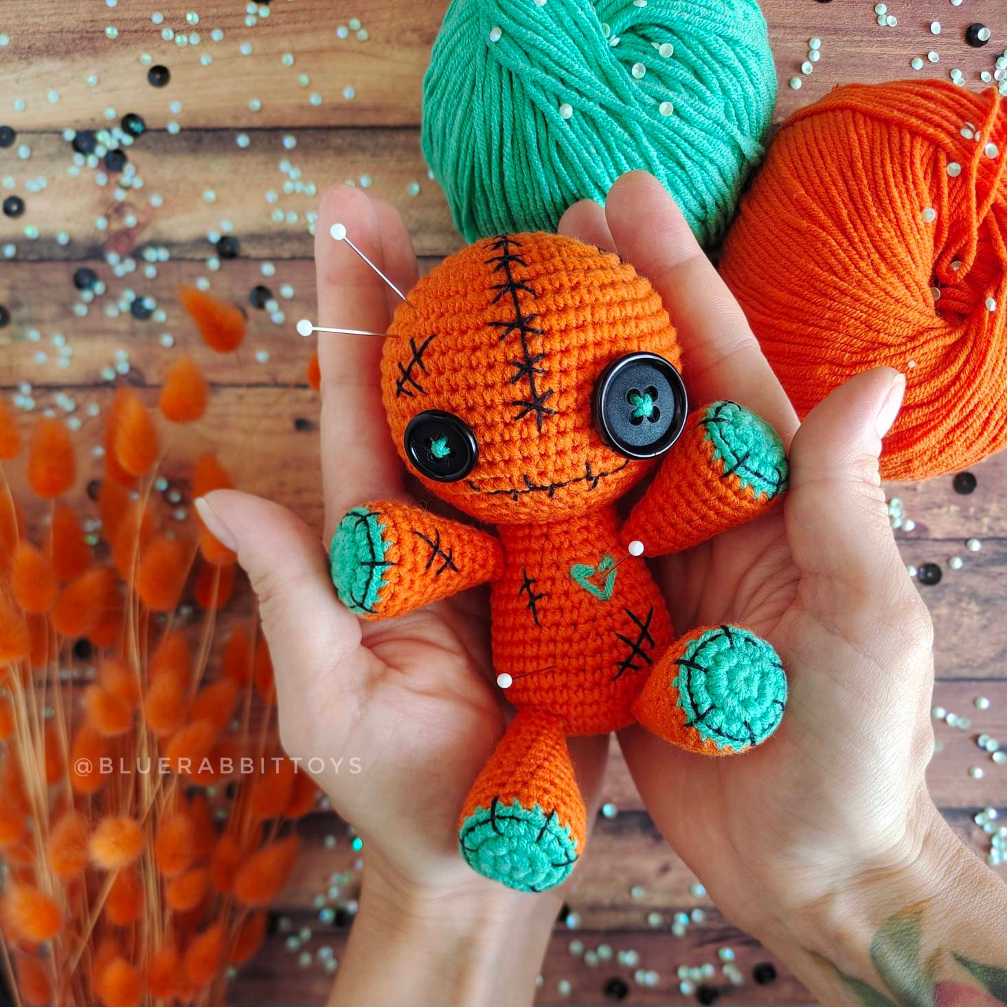 Amigurumi Sitting Voodoo Doll Crochet Pattern. Languages: - Etsy