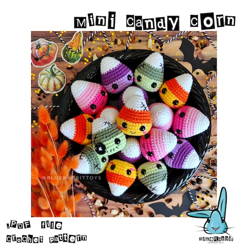 Amigurumi Mini Candy Corn Crochet Pattern. Halloween Toy. - Etsy