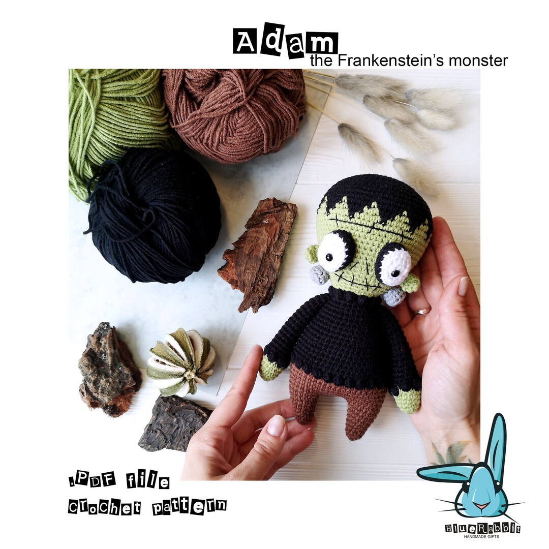 Amigurumi Frankenstein Monster Crochet Pattern. Halloween Monster Doll ...