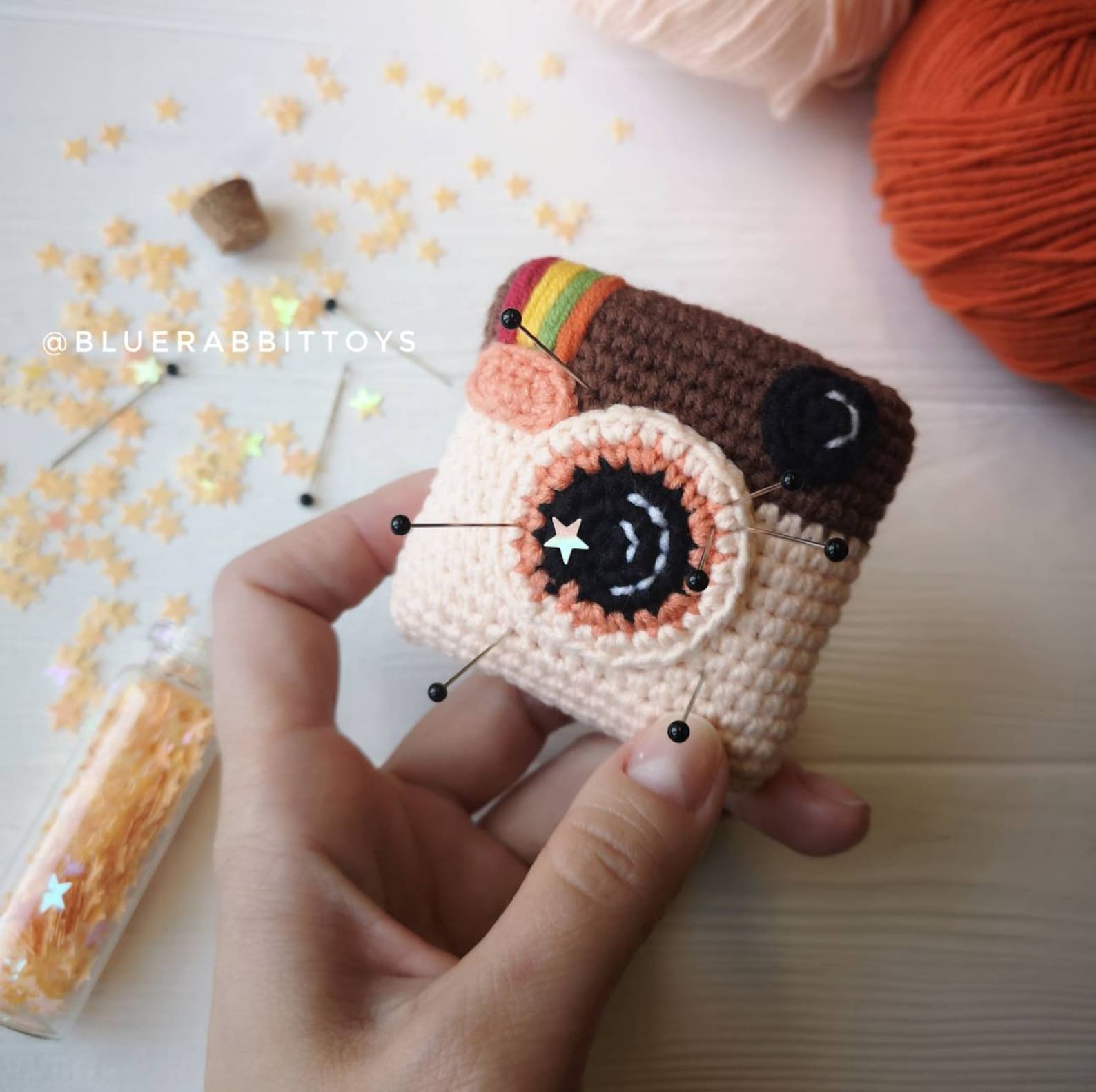 Amigurumi Photo Camera Crochet Pattern. Pincushion. Languages: | Etsy UK