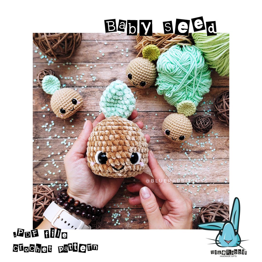 Amigurumi Baby Seed Crochet Pattern. Seed of Kindness. Mini Plant Seed ...