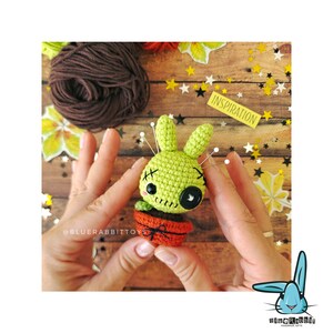 Amigurumi Bunny in a Pot Crochet Pattern: Zombie Rabbit Plant (PDF ...