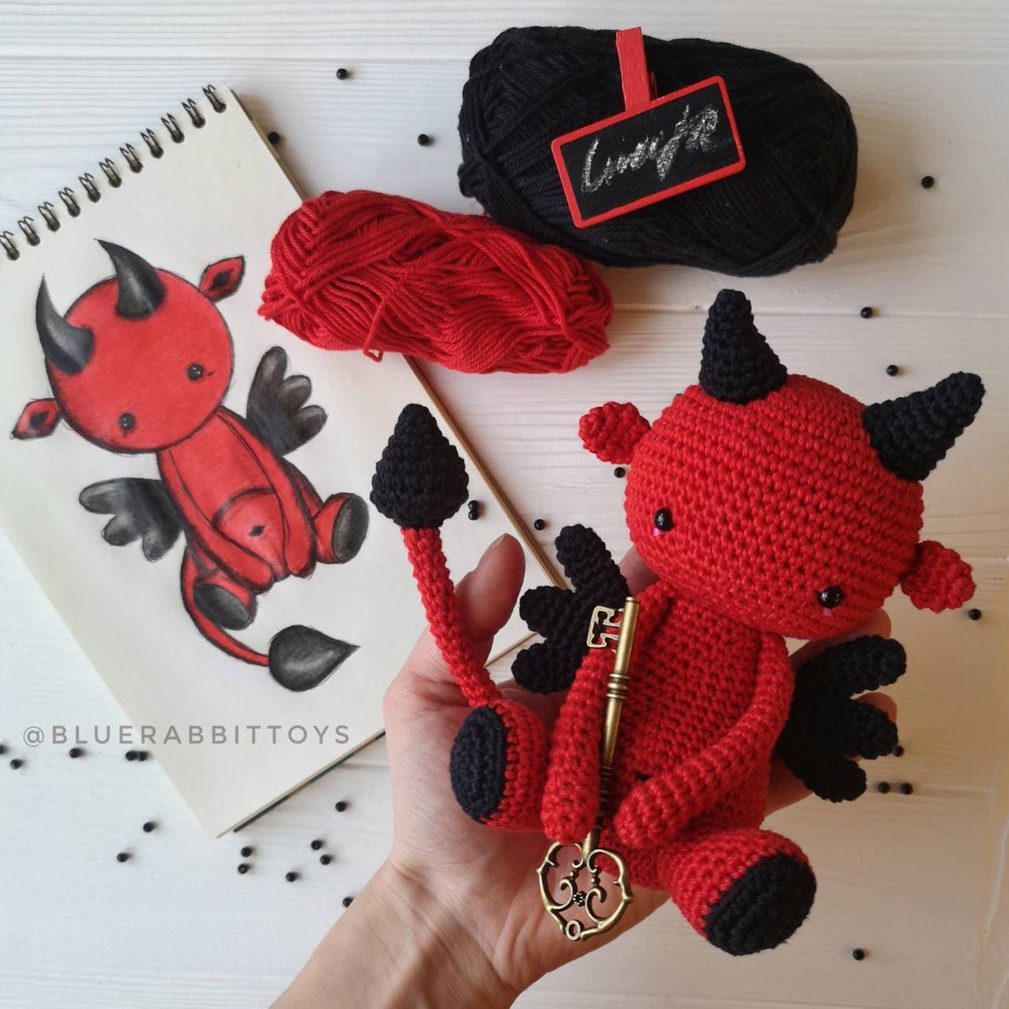 Amigurumi Devil Crochet Pattern. Lucifer the Fallen Angel. - Etsy