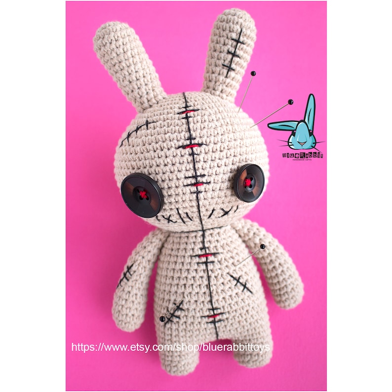 Amigurumi Voodoo Rabbit Crochet Pattern. Languages: English - Etsy