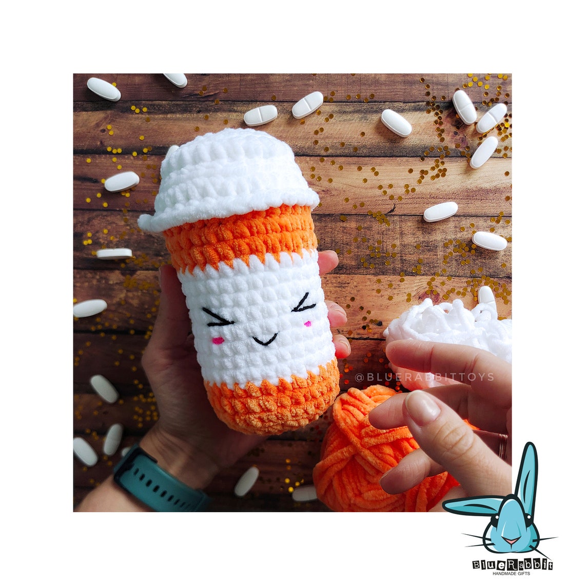 Amigurumi Pill Bottle Crochet Pattern. Languages: English - Etsy