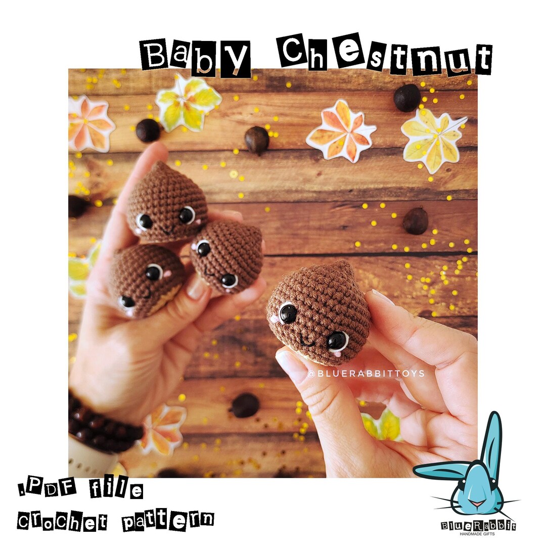 Amigurumi Chestnut Crochet Pattern – Baby Toy, Autumn Decor (PDF ...