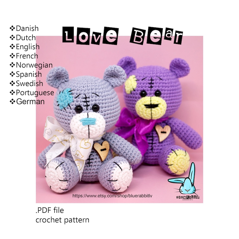 Schema all'uncinetto per orsetto amigurumi: (schema PDF) - Etsy Italia