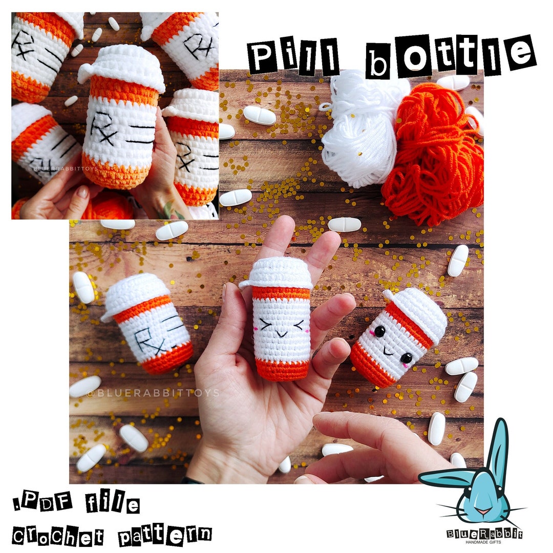 Amigurumi Pill Bottle Crochet Pattern. Chill Pill. Languages: - Etsy