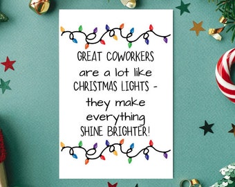 Coworker Christmas Card Deck the Halls Card Funny Christmas Card Funny ...