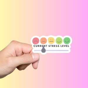 Hilarious Stress Meter Meme Sticker, Work Sticker, Funny Gift for ...
