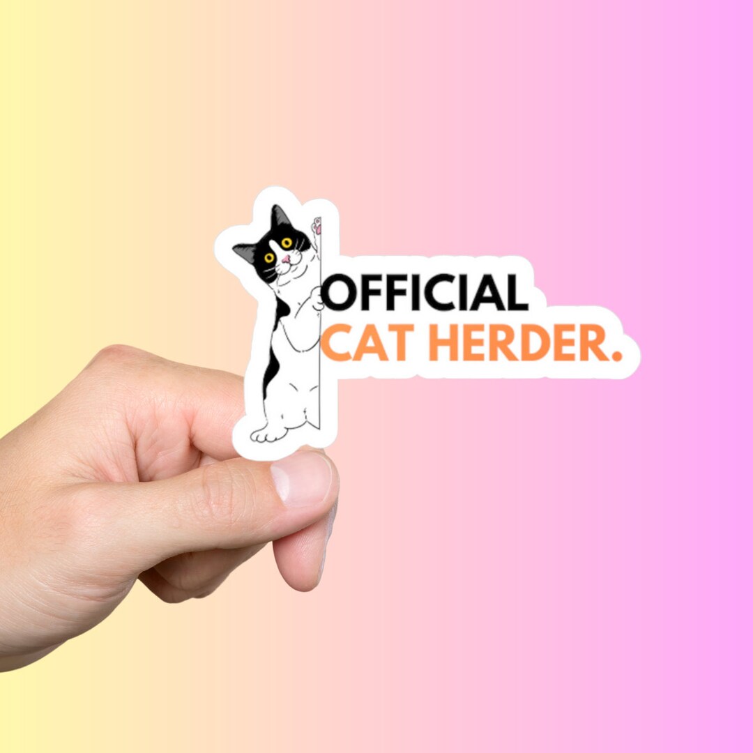 Project Management Official Cat Herder Vinyl Sticker Project - Etsy