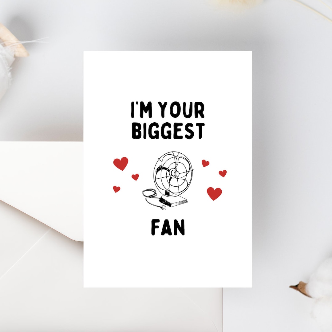 Funny Work Card, I'm Your Biggest Fan, Work Bestie Card, Work Valentine ...