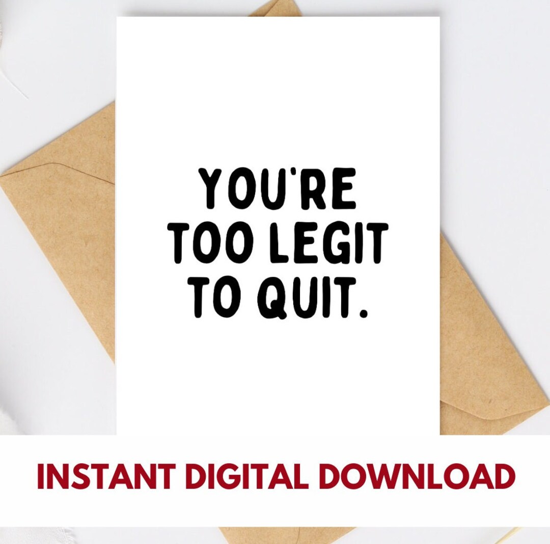 Instant Download Leaving Quitting Job Card, Printable Card, Retirement ...