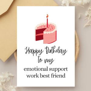 Funny Work Birthday Card, Birthday Card, Happy Birthday to Emotional ...