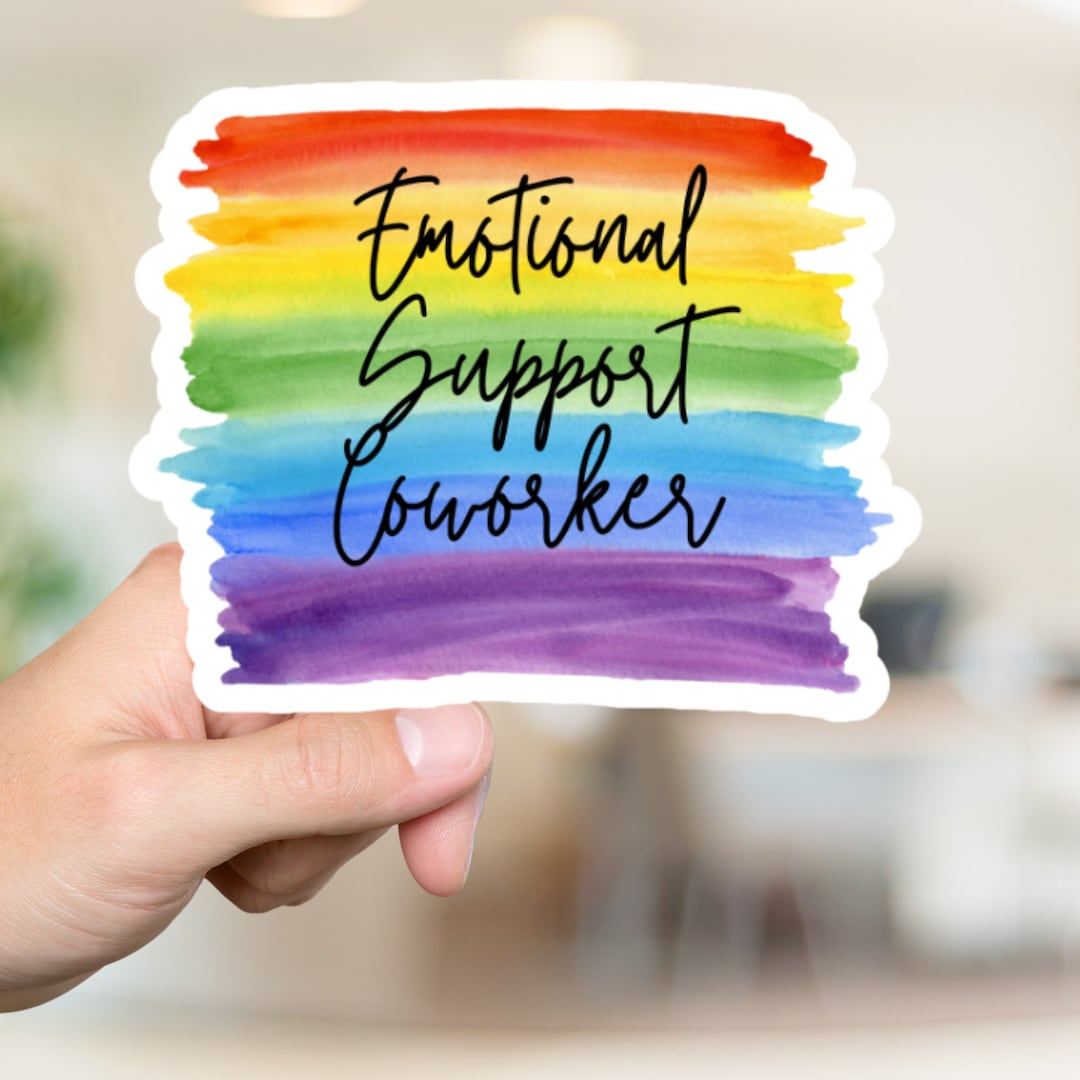 Emotional Support Coworker Sticker Work Sticker Office - Etsy