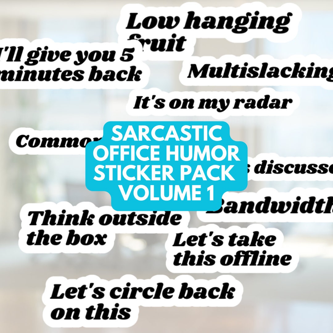 Sarcastic Sticker Pack for Work, Gift for Office Friend, Best Gift for ...