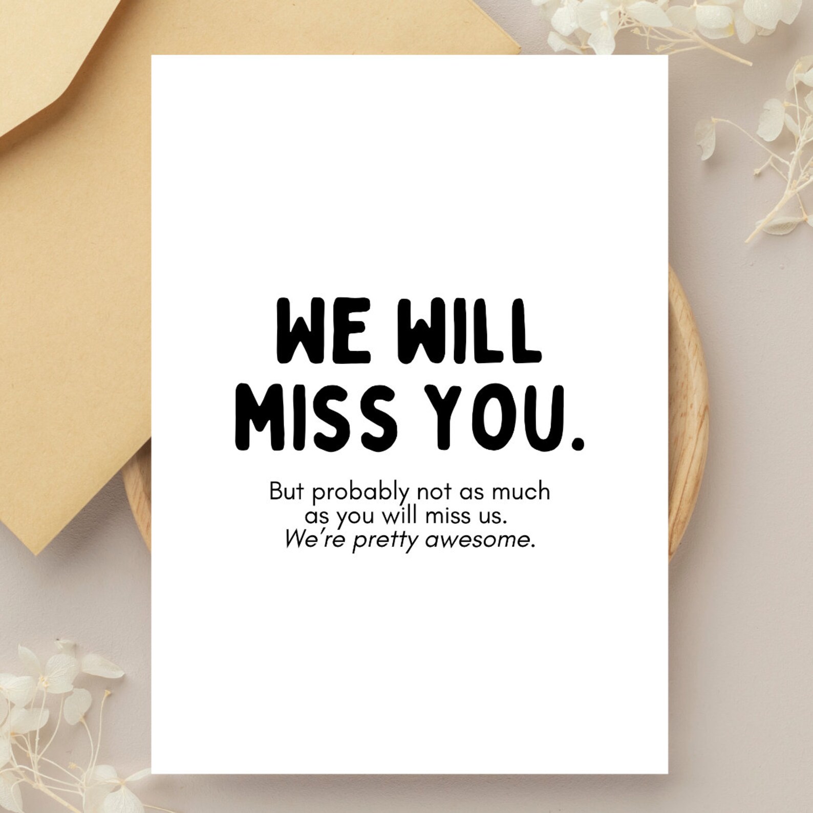 Retirement Card, Leaving Job Card, We Will Miss You, Work Appreciation ...