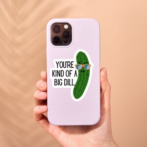 Funny Thank You Food Puns Stickers, You're a Big Dill, Sarcastic Work ...