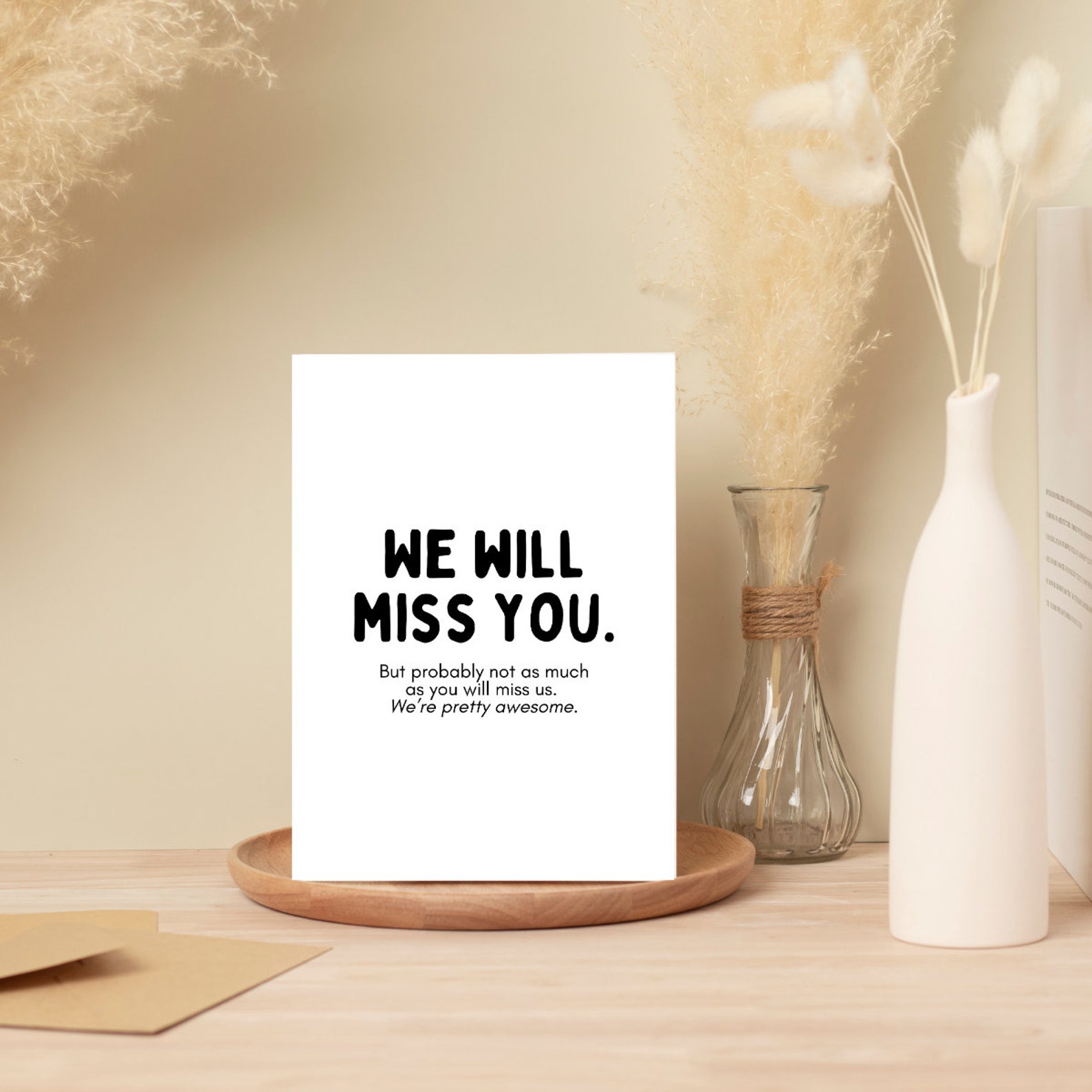 Retirement Card, Leaving Job Card, We Will Miss You, Work Appreciation ...