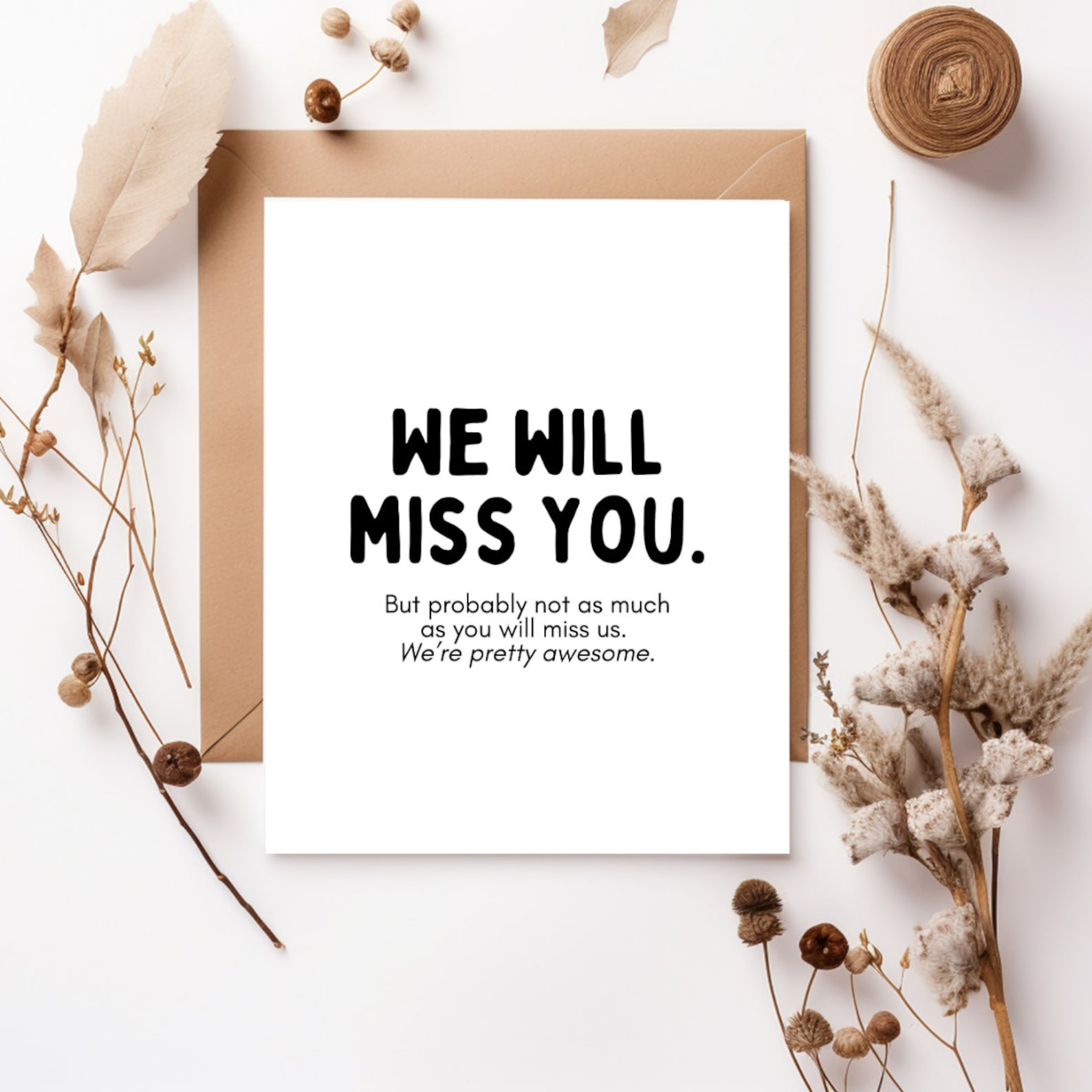 Retirement Card, Leaving Job Card, We Will Miss You, Work Appreciation ...