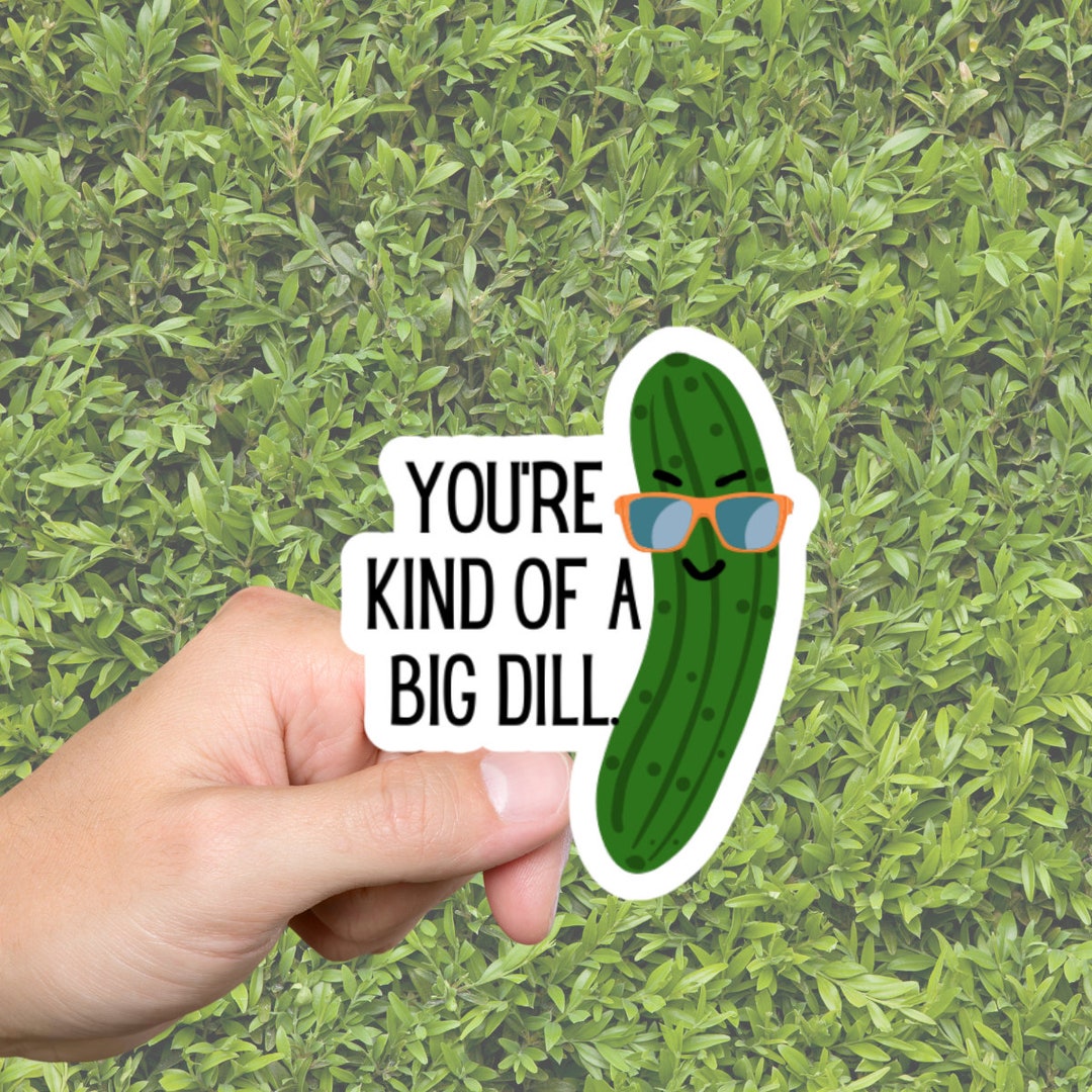 Funny Thank You Food Puns Stickers, You're a Big Dill, Sarcastic Work ...