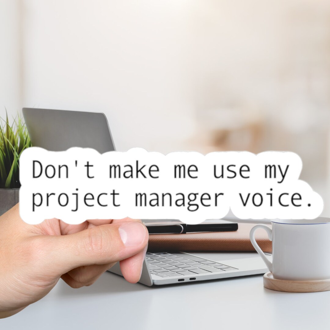 Project Management Don't Make Me Use My Project Manager Voice Vinyl ...