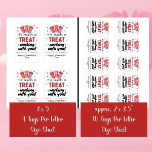 Instant Download Valentine's Tag, Coworker Valentine, Real Treat ...