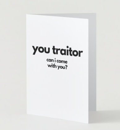 Funny Leaving Job Card Retirement Card You Traitor Work - Etsy