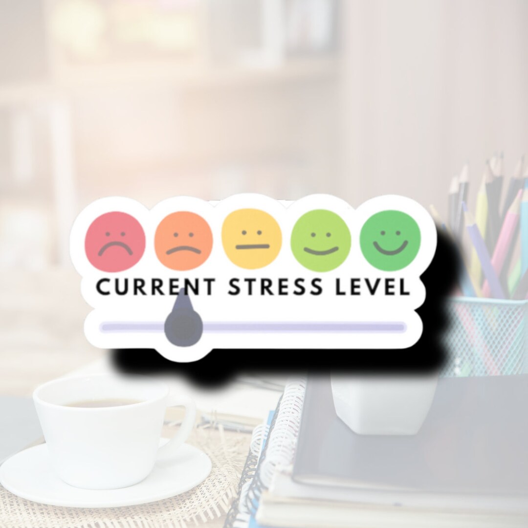 Hilarious Stress Meter Meme Sticker, Work Sticker, Funny Gift for ...
