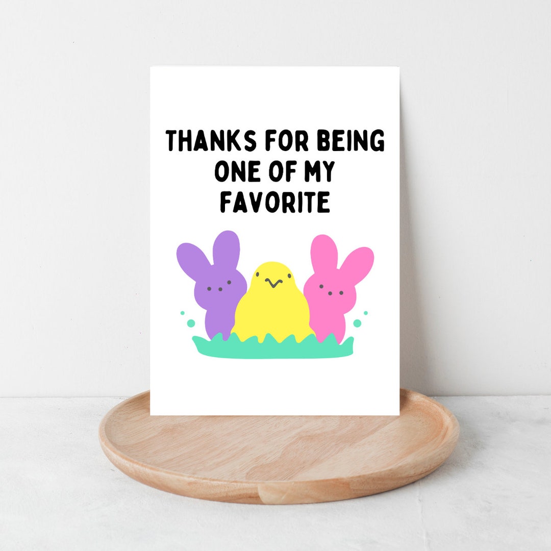 Funny Thank You Card, Appreciation Card, Thanks for Being My Favorite ...