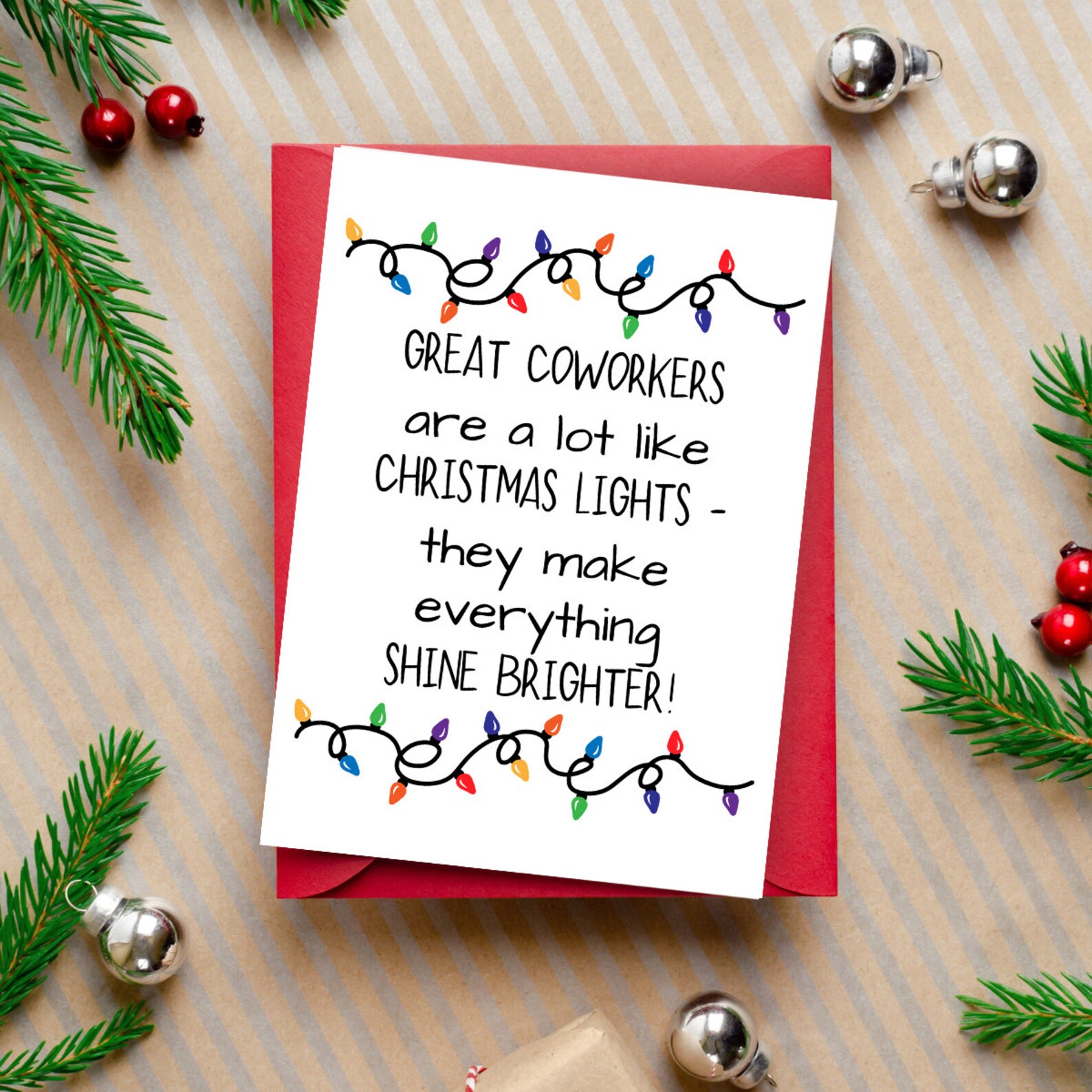 Instant Download Christmas Coworker Card Coworkers Are Like Christmas ...