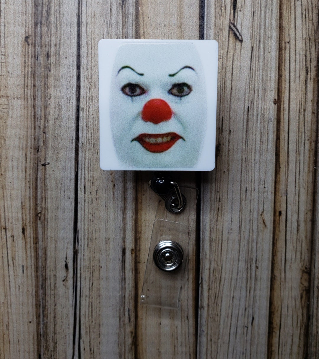 It Clown Horror Movie Belt Clip Badge Reel Name Tag Holder- Nurse ...