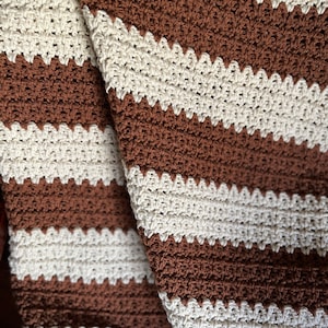 Handmade Toffee and Cream Blanket Couch Blanket Brown and - Etsy